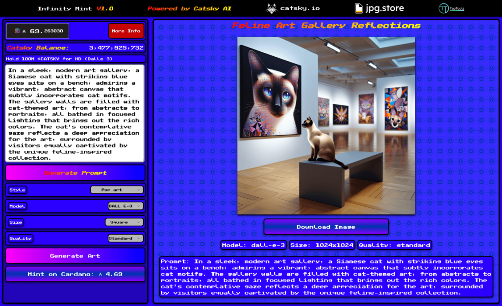 $Catsky Token - An innovative AI Meme Coin Built on Cardano