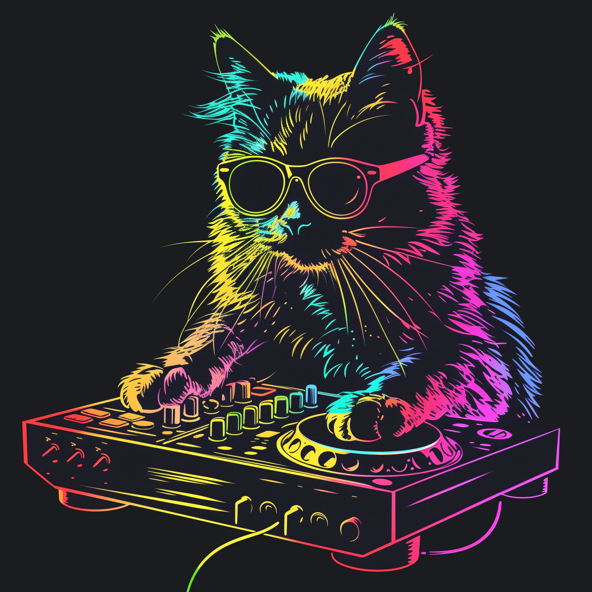 DJ Cats - Explore AI-Generated Feline Groovy Cat DJ Images - Catsky
